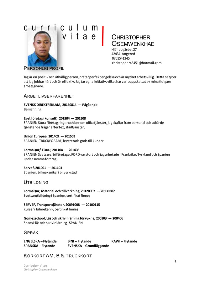 CV Christopher1 | PDF