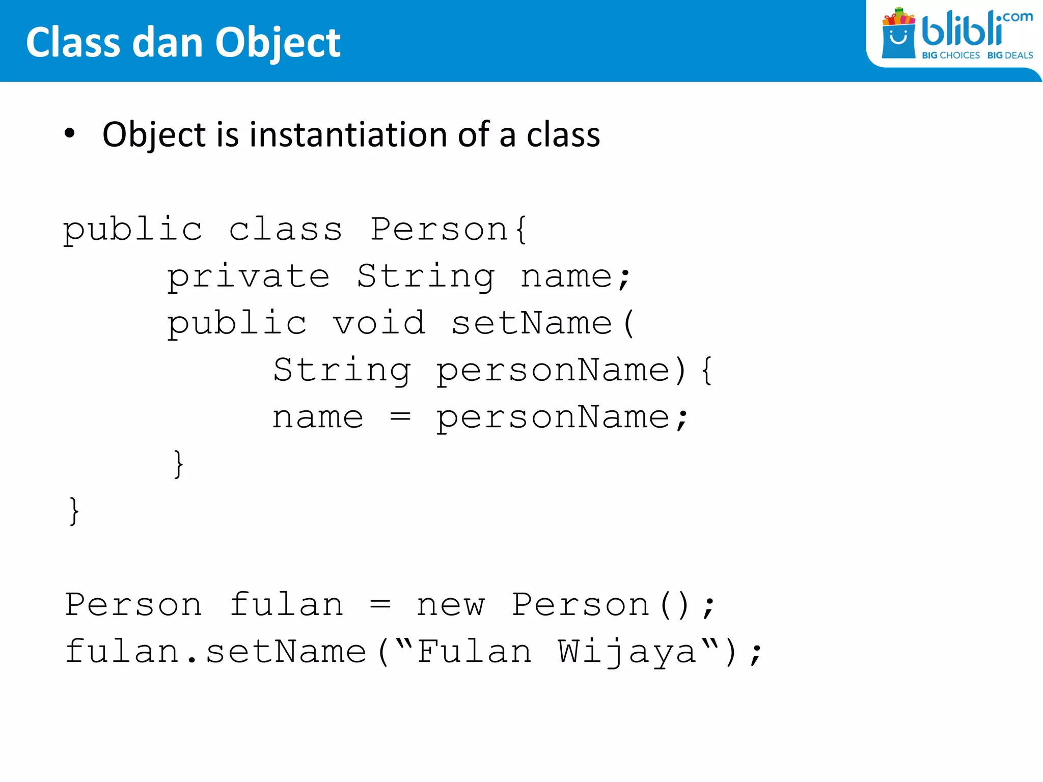 java-fundamental-dan-java-web-blibli-dot-com-ilmu-komputer-IPB | PPT