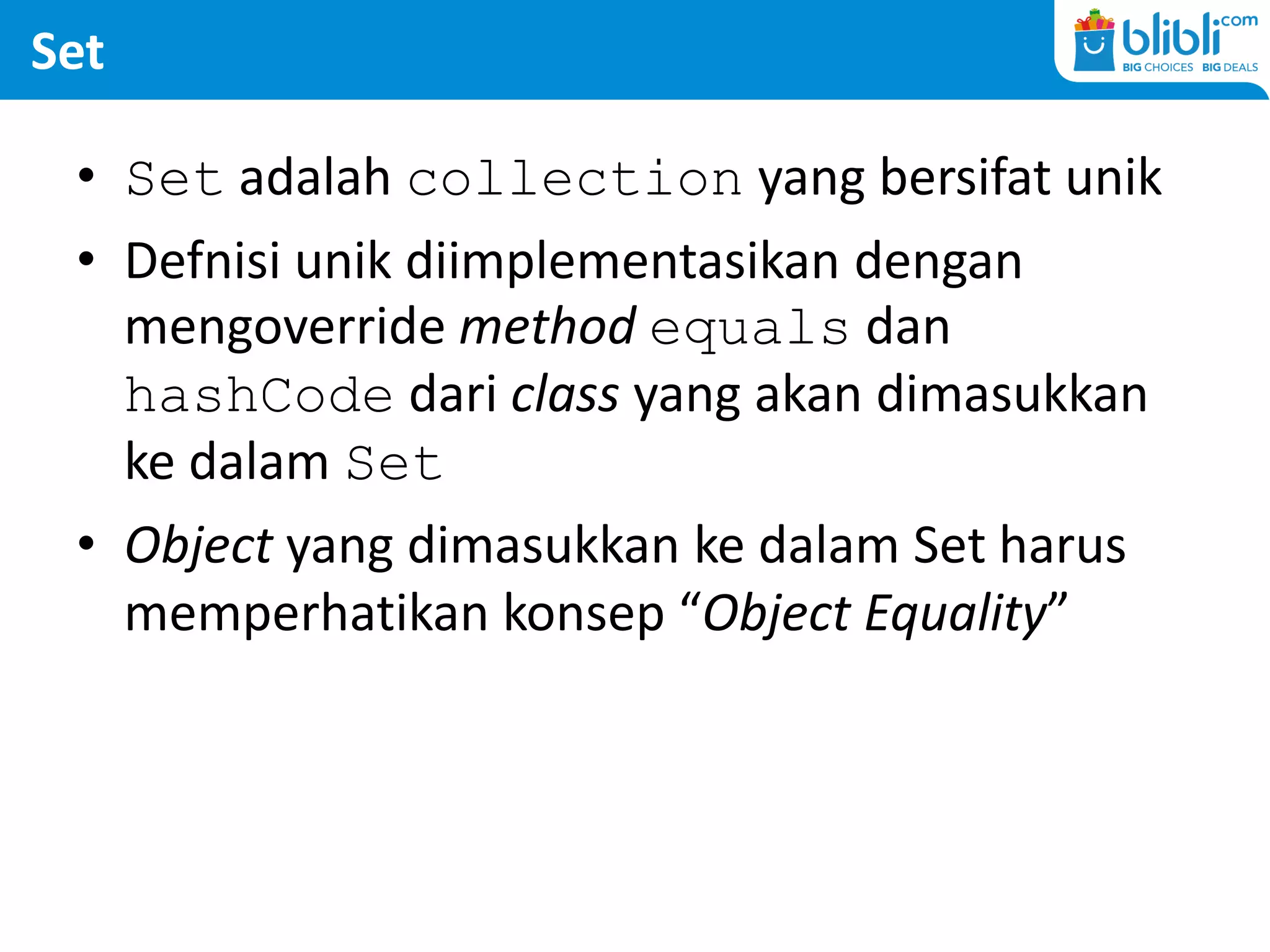 java-fundamental-dan-java-web-blibli-dot-com-ilmu-komputer-IPB | PPT