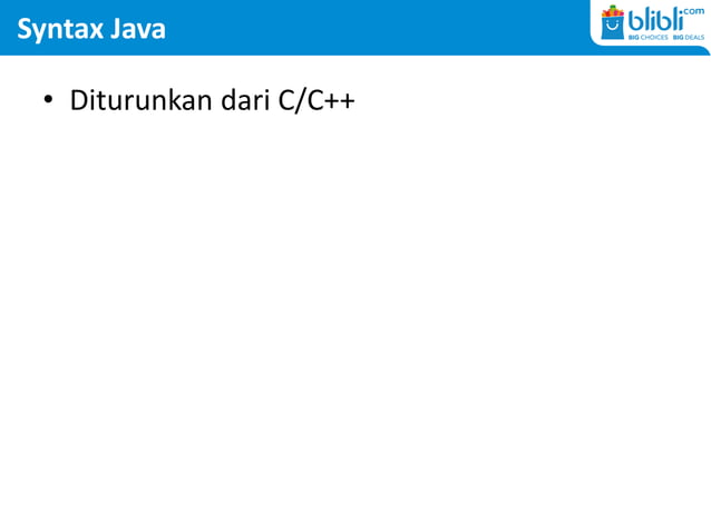 java-fundamental-dan-java-web-blibli-dot-com-ilmu-komputer-IPB | PPT