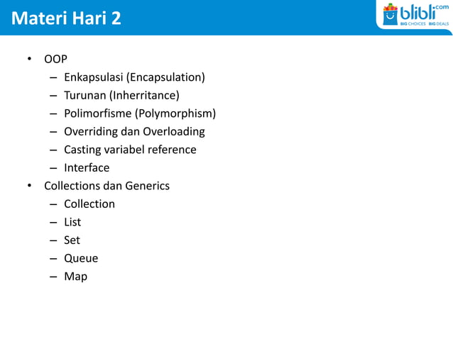 java-fundamental-dan-java-web-blibli-dot-com-ilmu-komputer-IPB | PPT