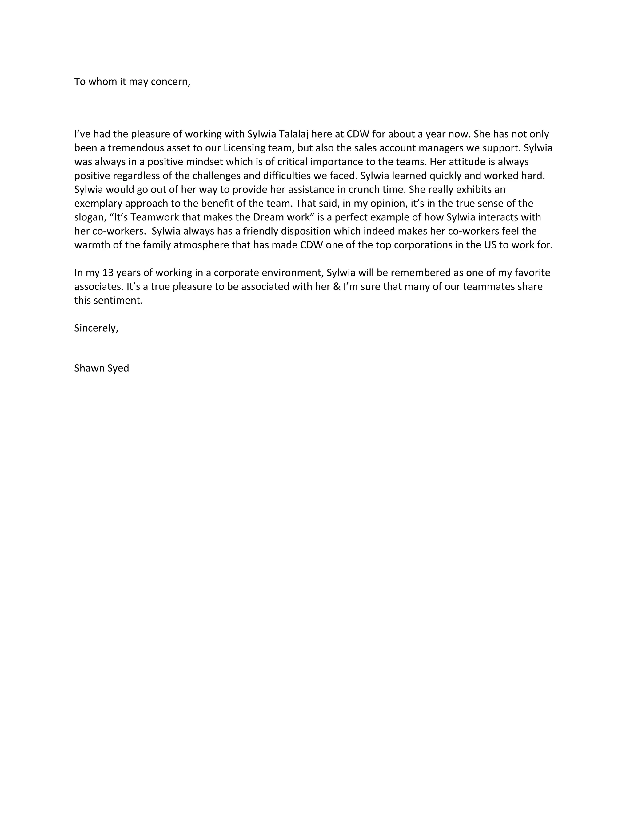 CDW Recomendations | DOC