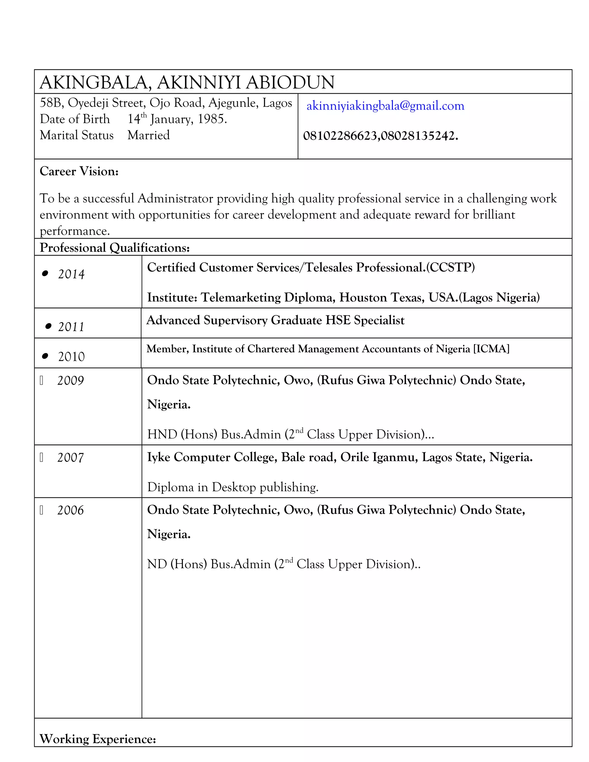 MY EDITED CV GMAIL | PDF