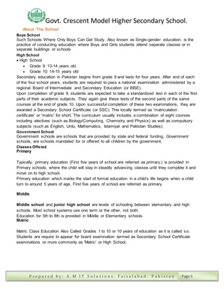 Govt Crescent Model High School | DOCX