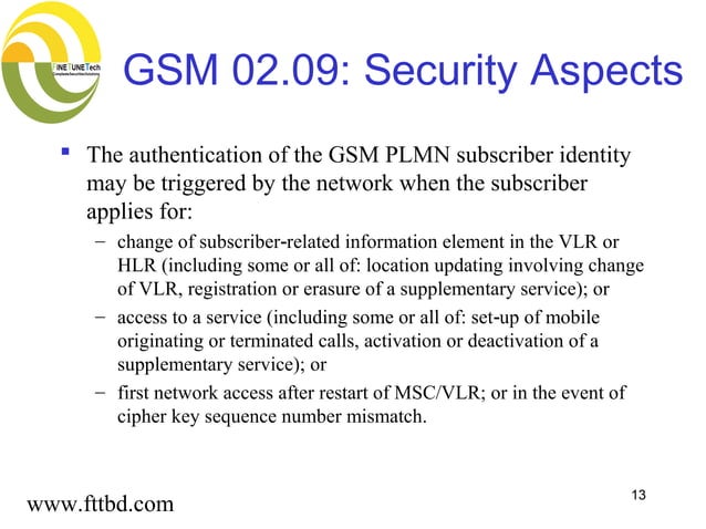 GSM security solution by FINETUNE Technologies | PPT