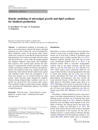 kinetics microalgae-3BT | PDF