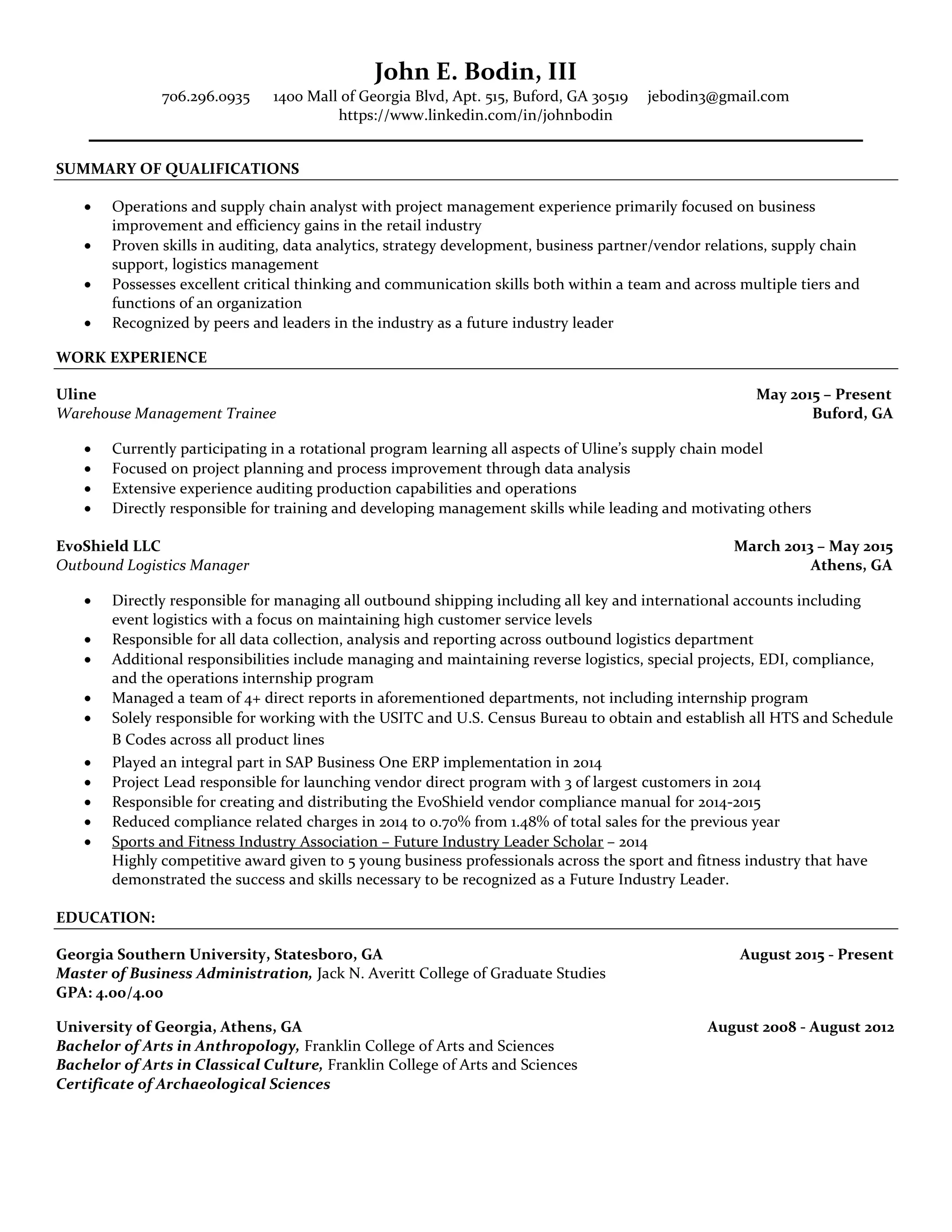 Resume_John_Bodin | PDF