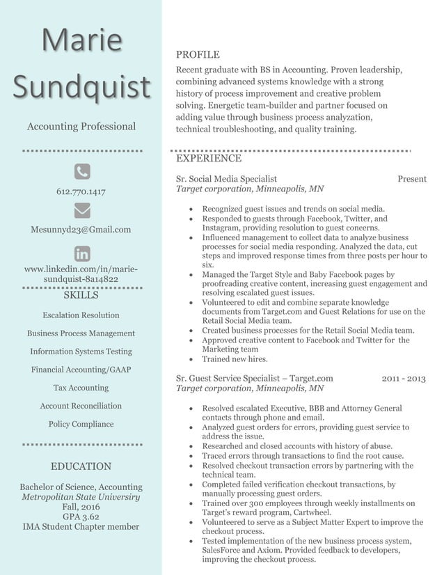 Sundquist.Marie-Accounting.Resume | PDF