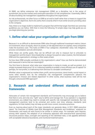 0 Easy Steps To Implement Enterprise Risk Management | PDF