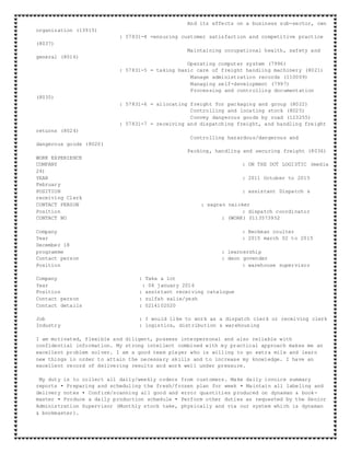 CURRICULUM VITAE OF HAMILTON 2 | DOCX