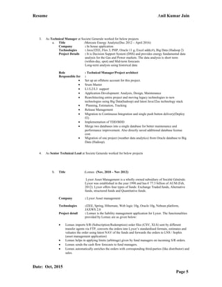 Resume_Anil_Jain_FEB_2017 | DOC | Databases | Computer Software and Applications