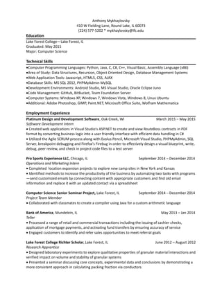 Software Dev Resume | PDF