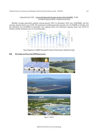 Floating Solar Photovoltaic system An Emerging Technology | PDF