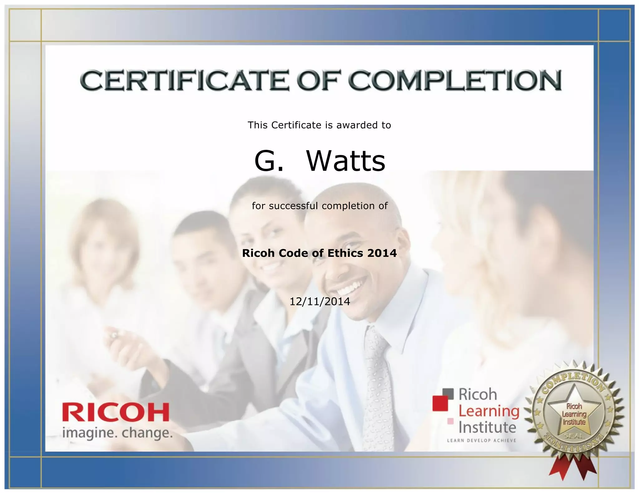 Ethics Certificate | PDF