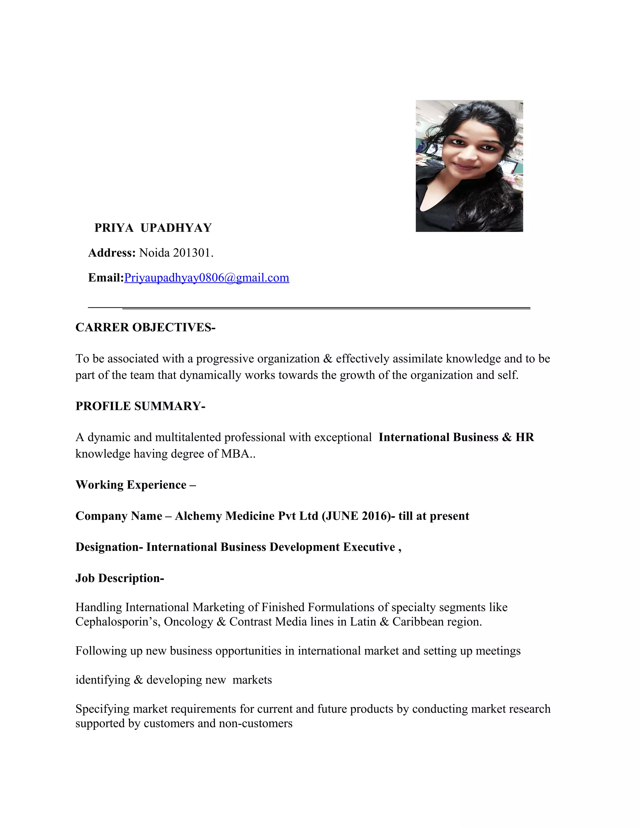 priya resume (2) | DOC