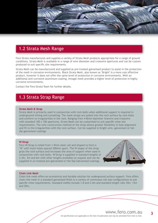 Fero Strata product brochure 2013_strata mesh brochure | PDF