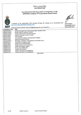 Cert IV Government Fraud Control | PDF