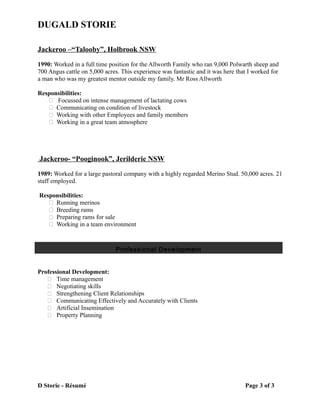 Dugald Storie background | RTF