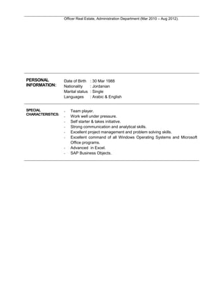 Laith Al-tabar CV, Accountant | PDF