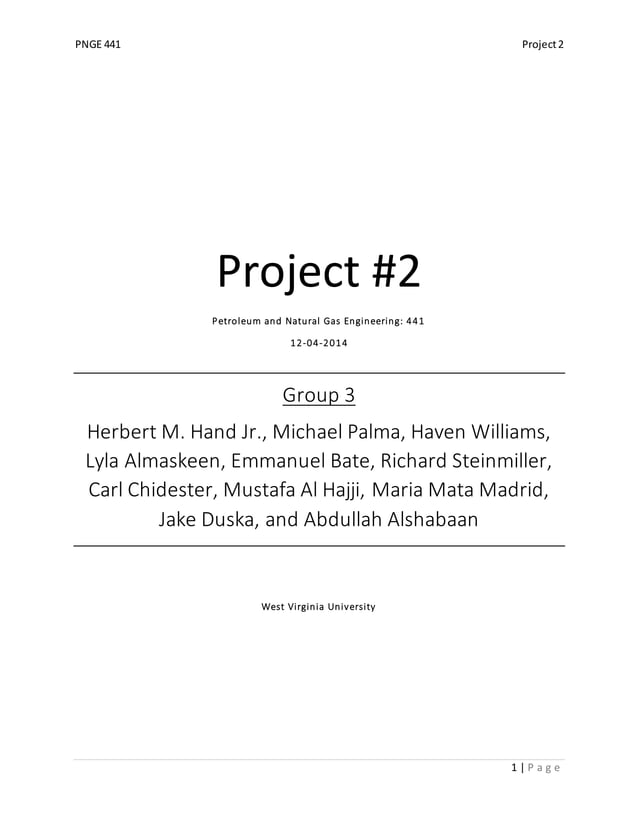 PNGE441_Fall2014_Group3_Project2 - FINAL VERSION | DOCX | Business ...