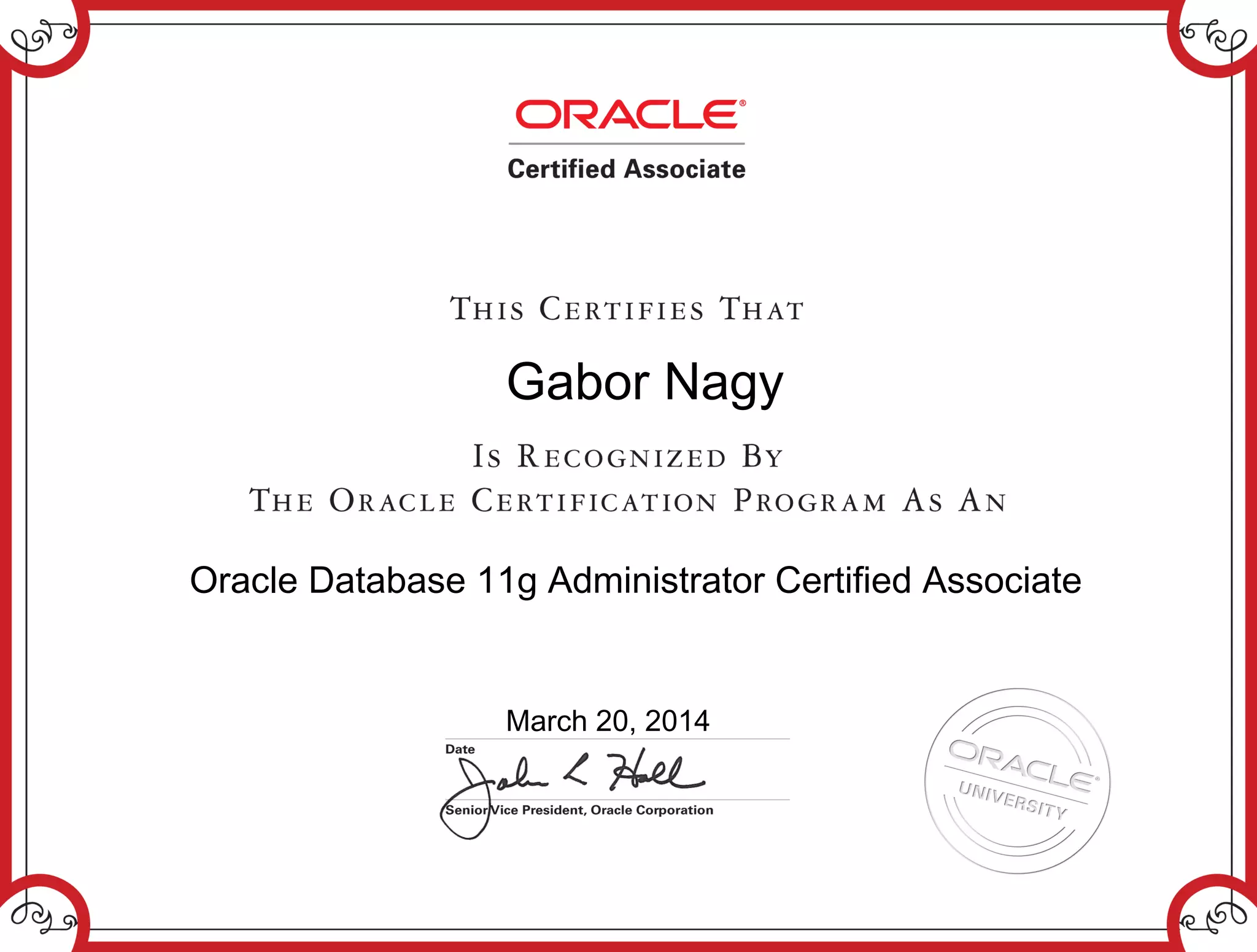 Gabor_Nagy_ORACLE_11g_OCA | PDF | Databases | Computer Software and Applications
