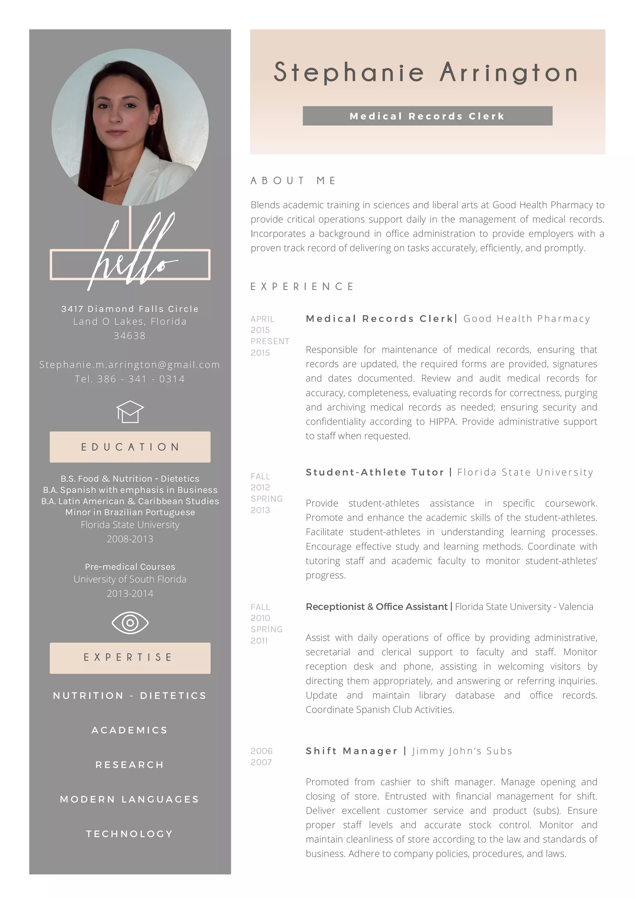 Stephanie Arrington - CV - Dec 2015 | PDF