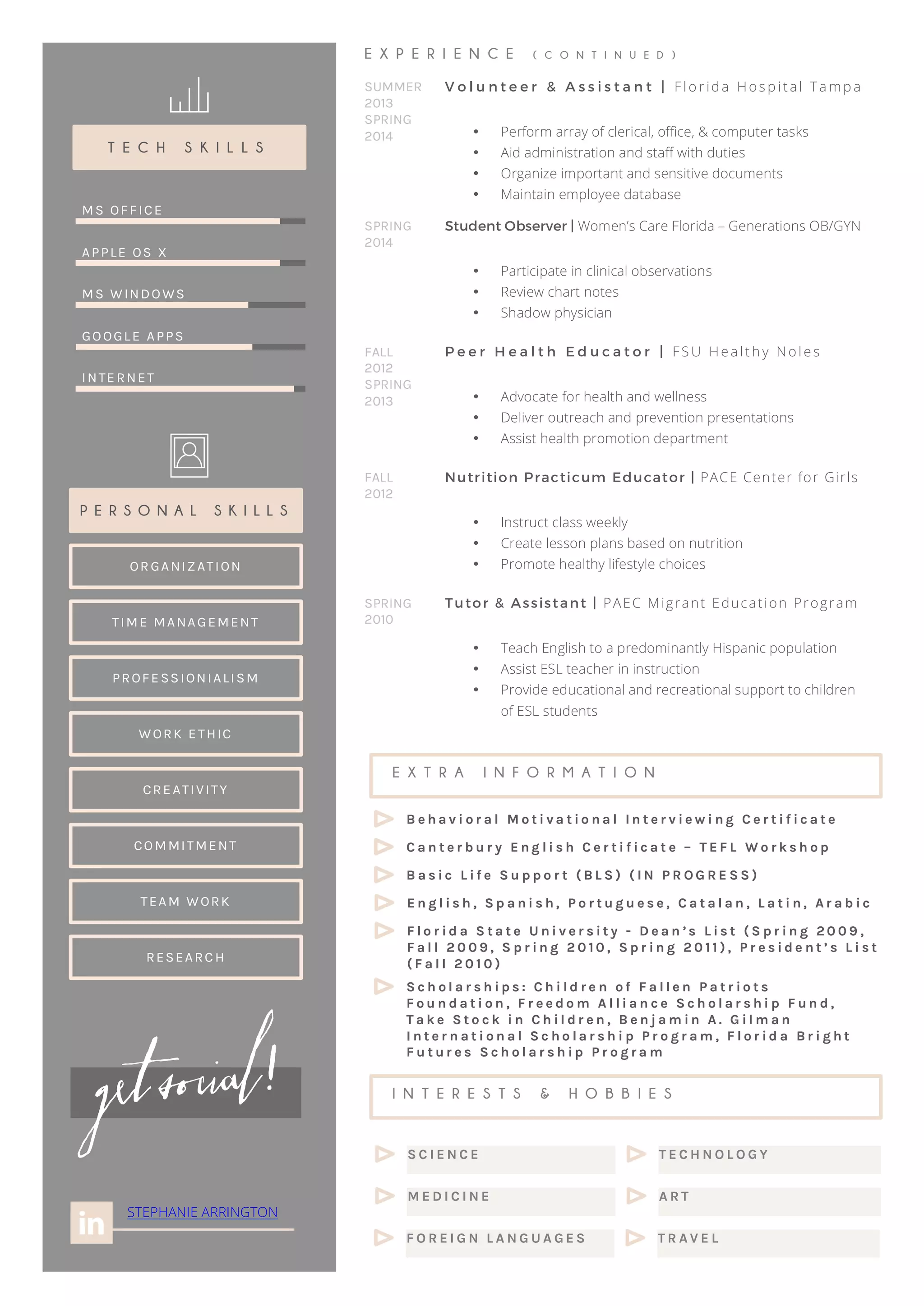 Stephanie Arrington - CV - Dec 2015 | PDF