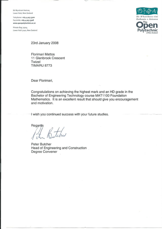 Open Polytechnic - Achievement - Maths | PDF