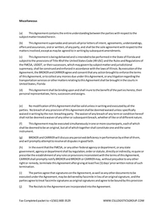 Carrier Full Packet | DOCX