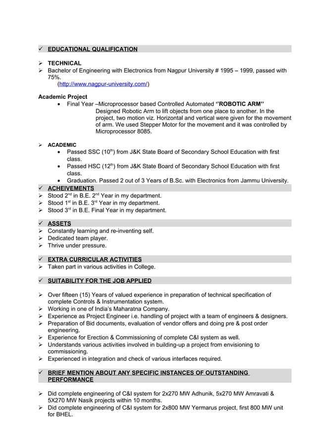 Resume_Ravinder Kumar Raina dtd 080516 | DOC | Civil Engineering Industry | Industries