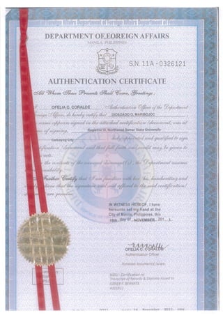 authenticated certificate | PDF