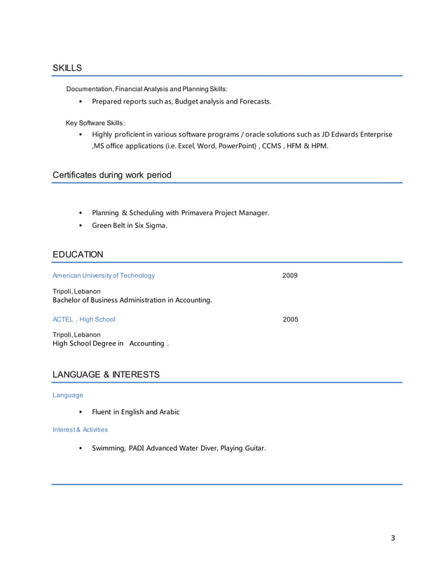 CV Bassem Helou 2015 | PDF