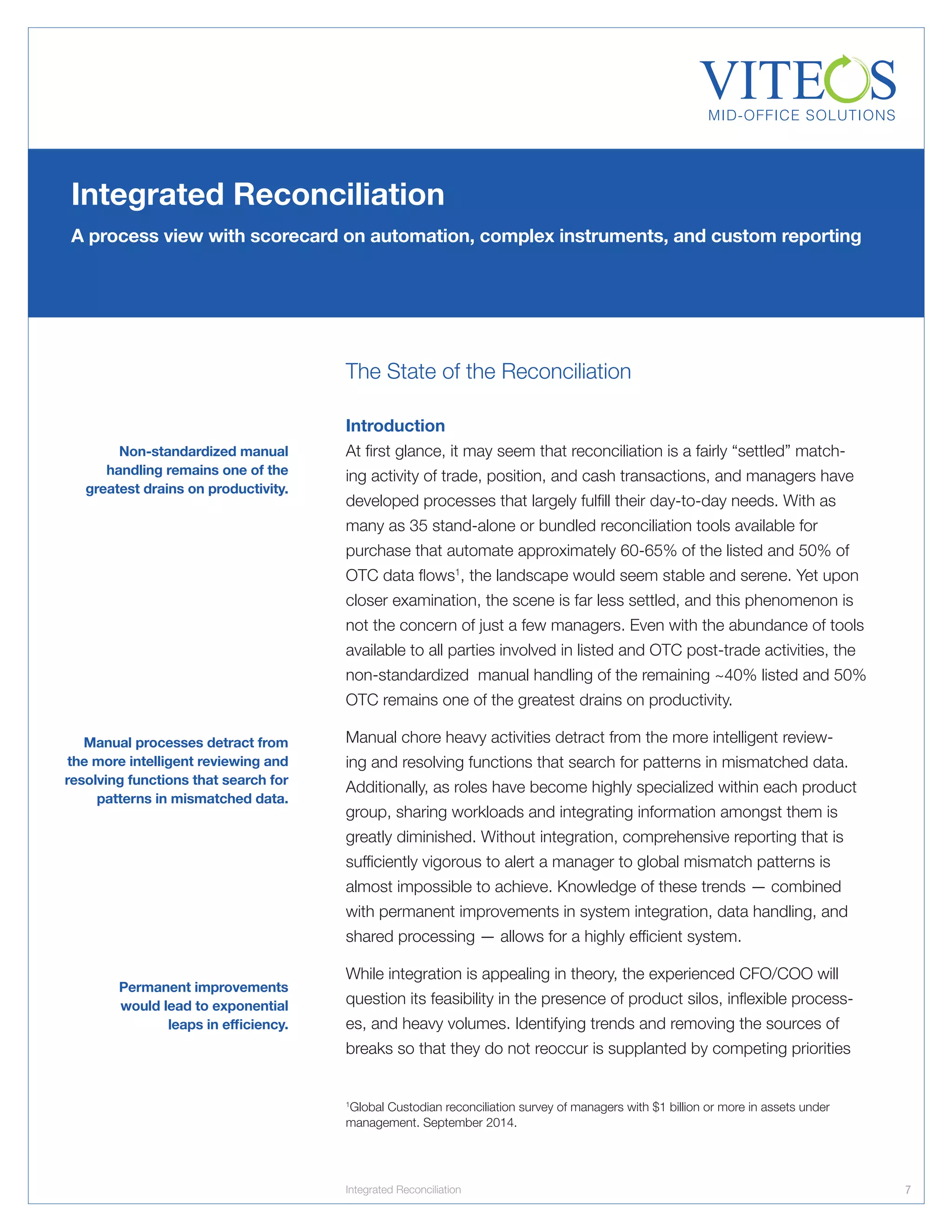 Integrated Reconciliation A Process View | PDF