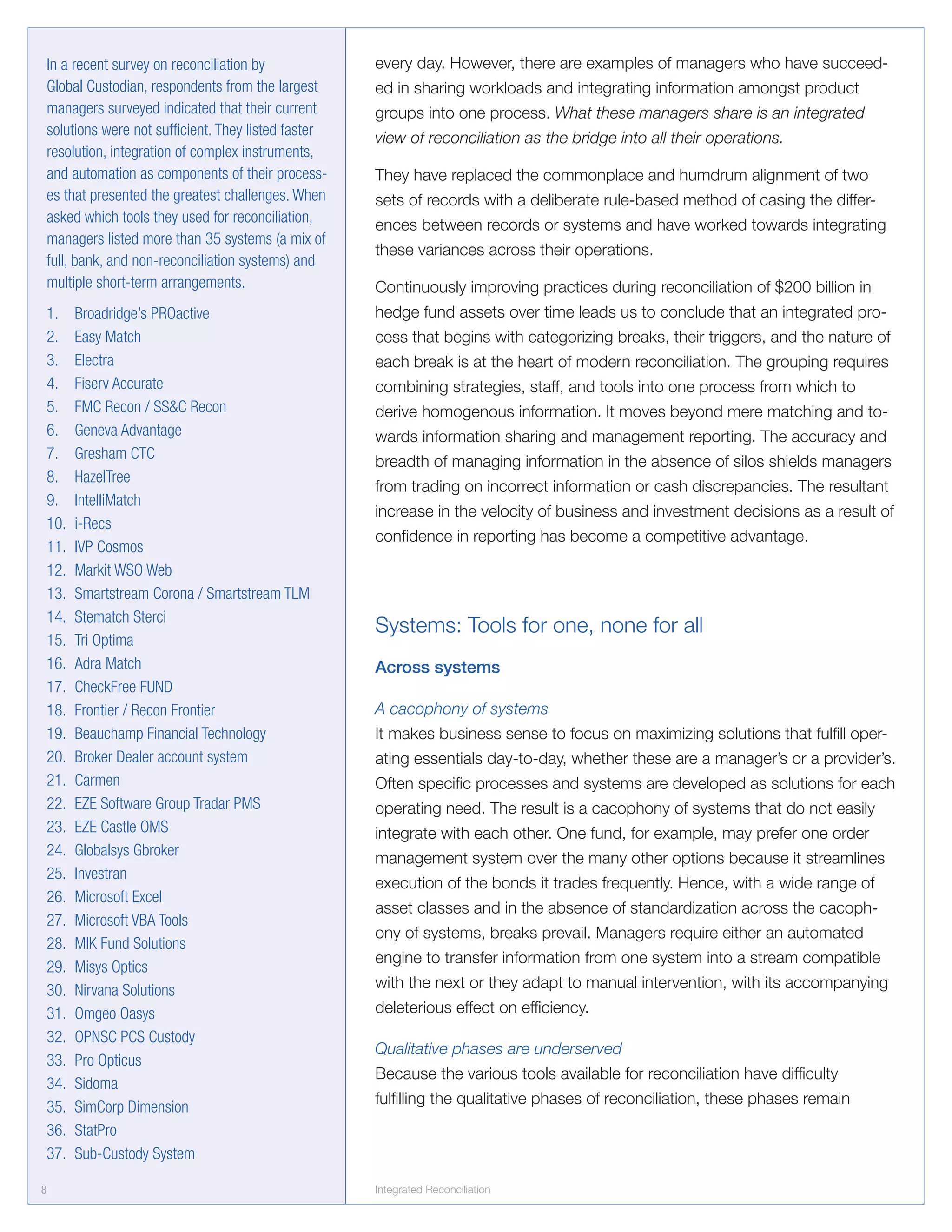 Integrated Reconciliation A Process View | PDF