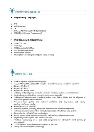 Ali CV Formate 1 | PDF