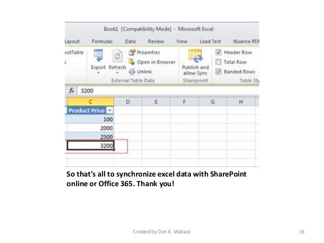 How to Synchronize Excel with SharePoint Online