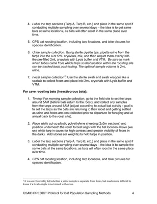 PROTOCOL Bat sampling method | PDF