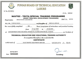 EQUIP. REPAIR COURSE.. | PPT