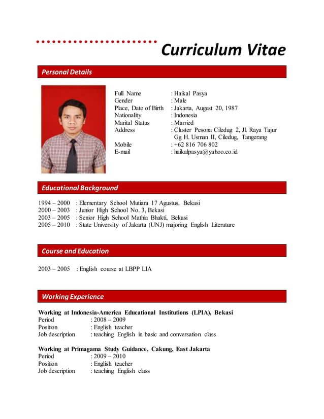 Curriculum Vitae | DOCX