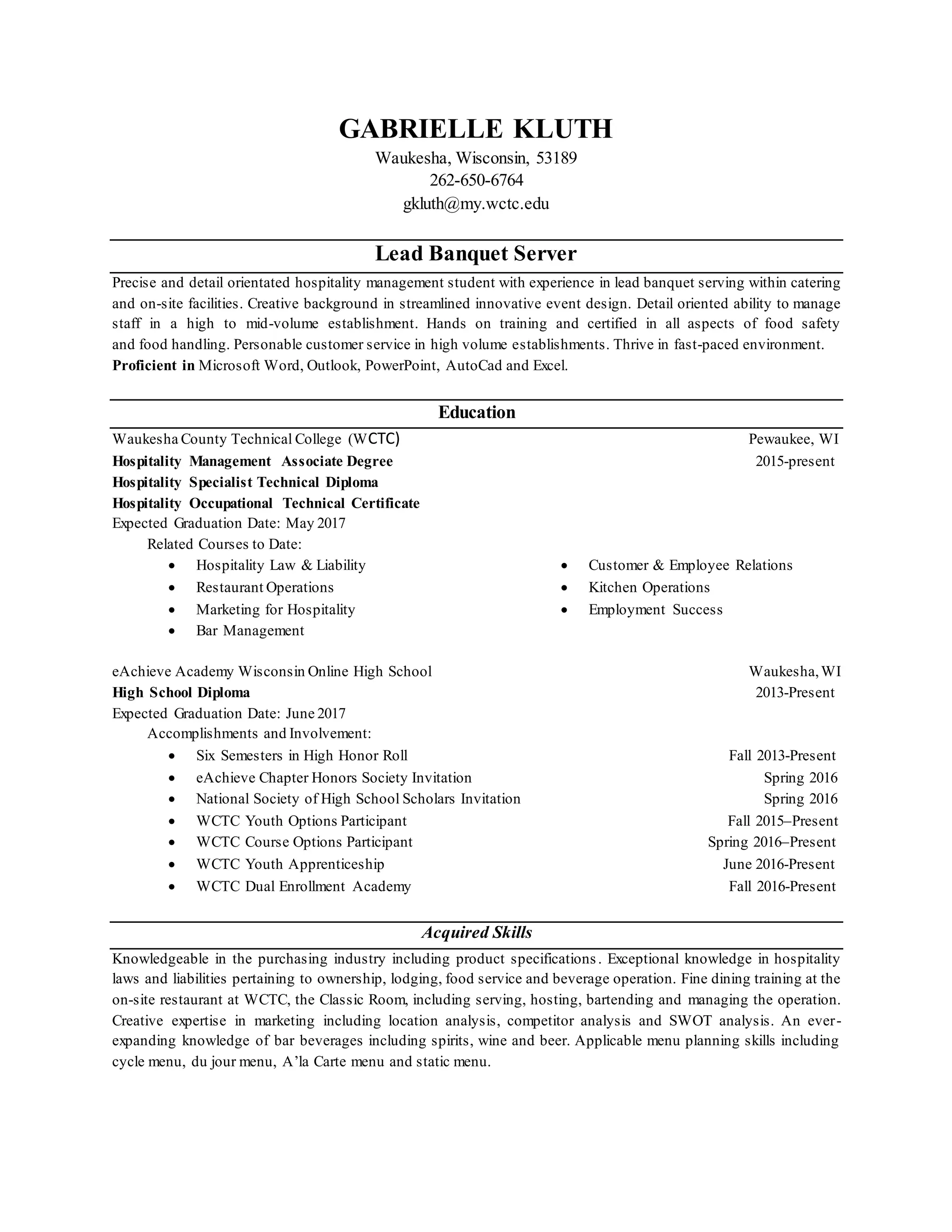 Gabrielle Resume | DOCX