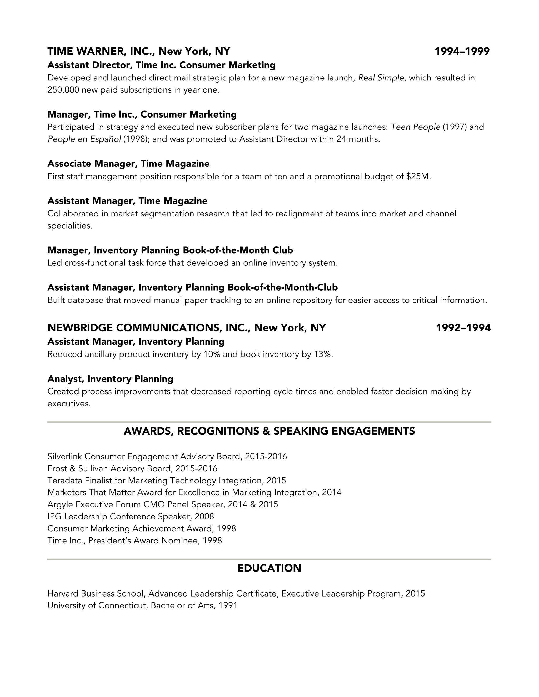 KLR Résumé Feb 2016 final | PDF
