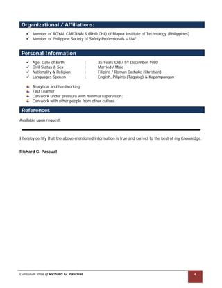 Richard Pascual New CV | PDF
