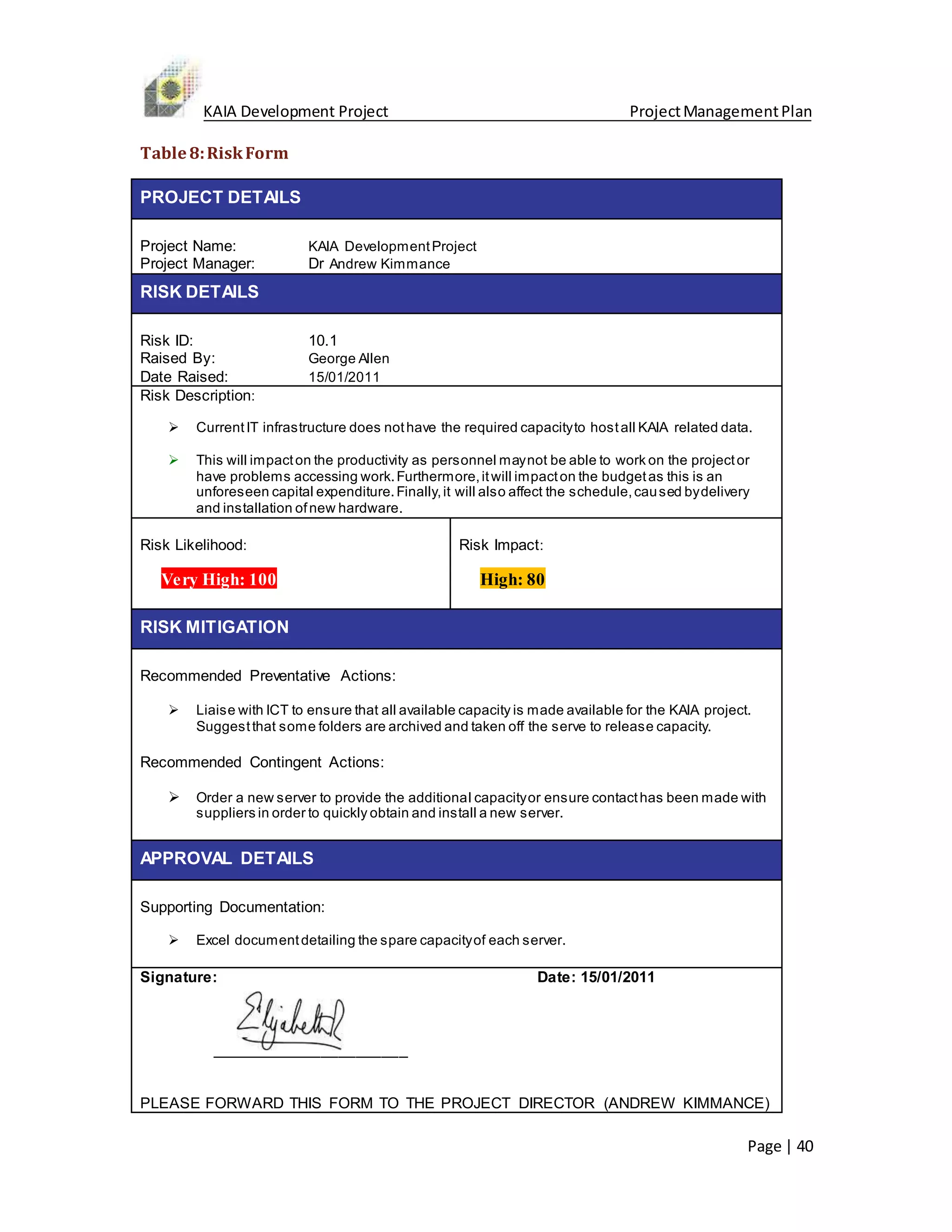 KAIA Project Management Plan[1] | DOCX