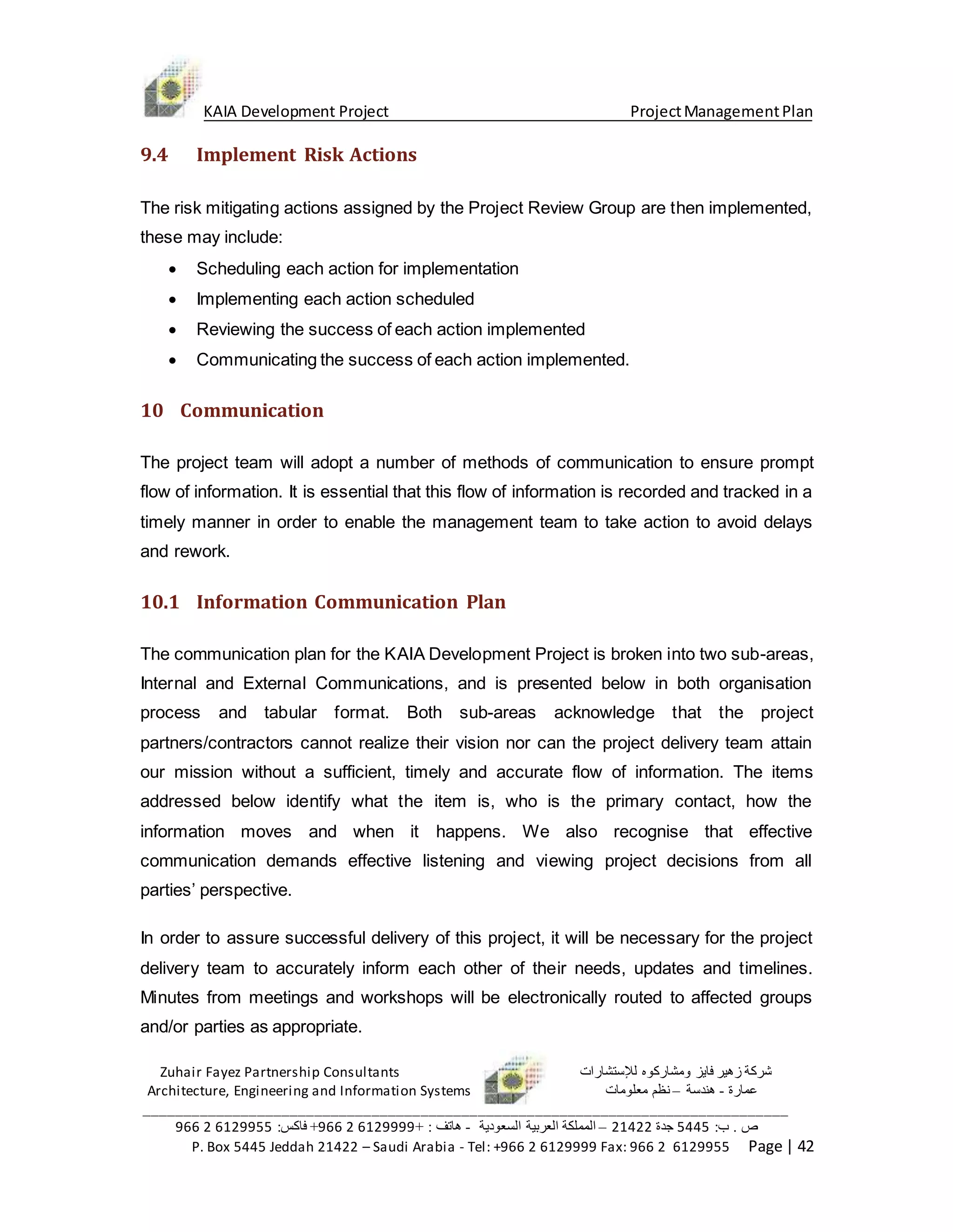 KAIA Project Management Plan[1] | DOCX