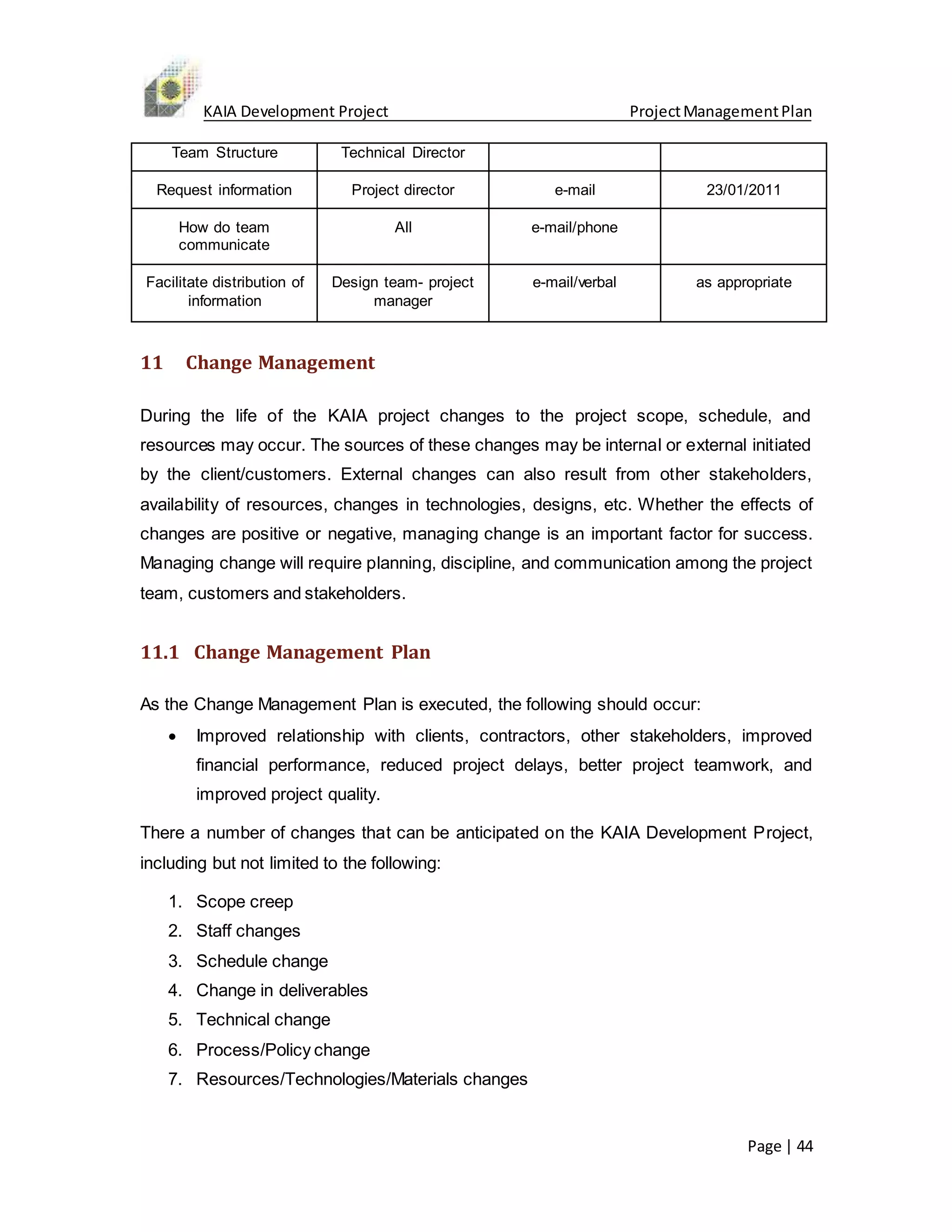 KAIA Project Management Plan[1] | DOCX