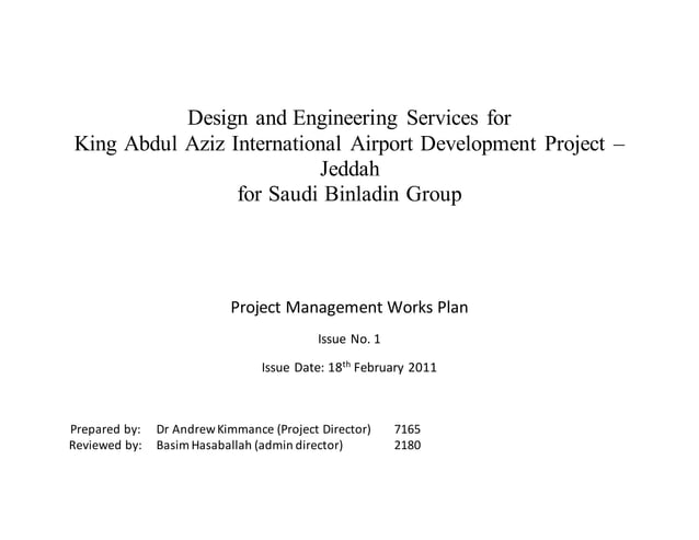 KAIA Project Management Plan[1] | DOCX | Civil Engineering Industry ...