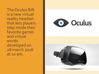 OCULUSRIFT1 | PPT