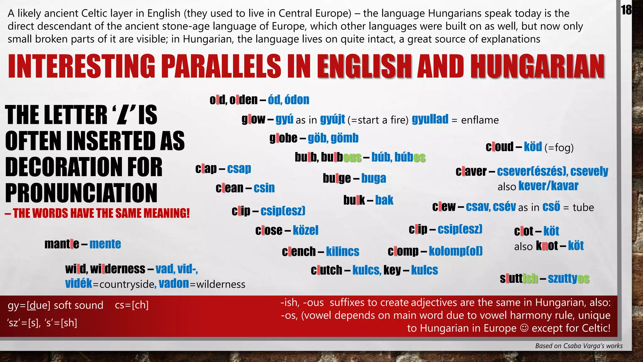 An Ancient Hungarian Layer in the English Language | PPT