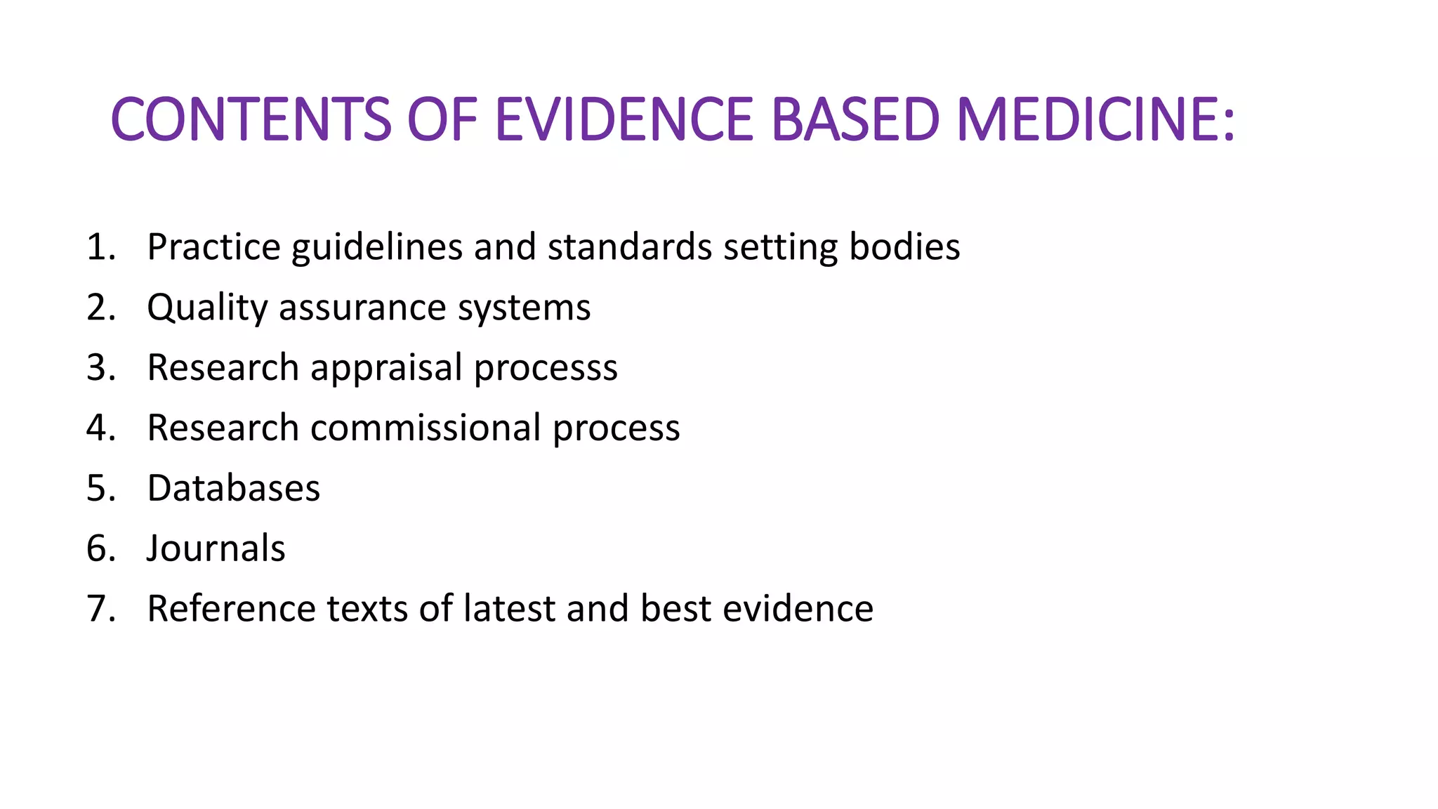 Evidence based medicine | PPTX