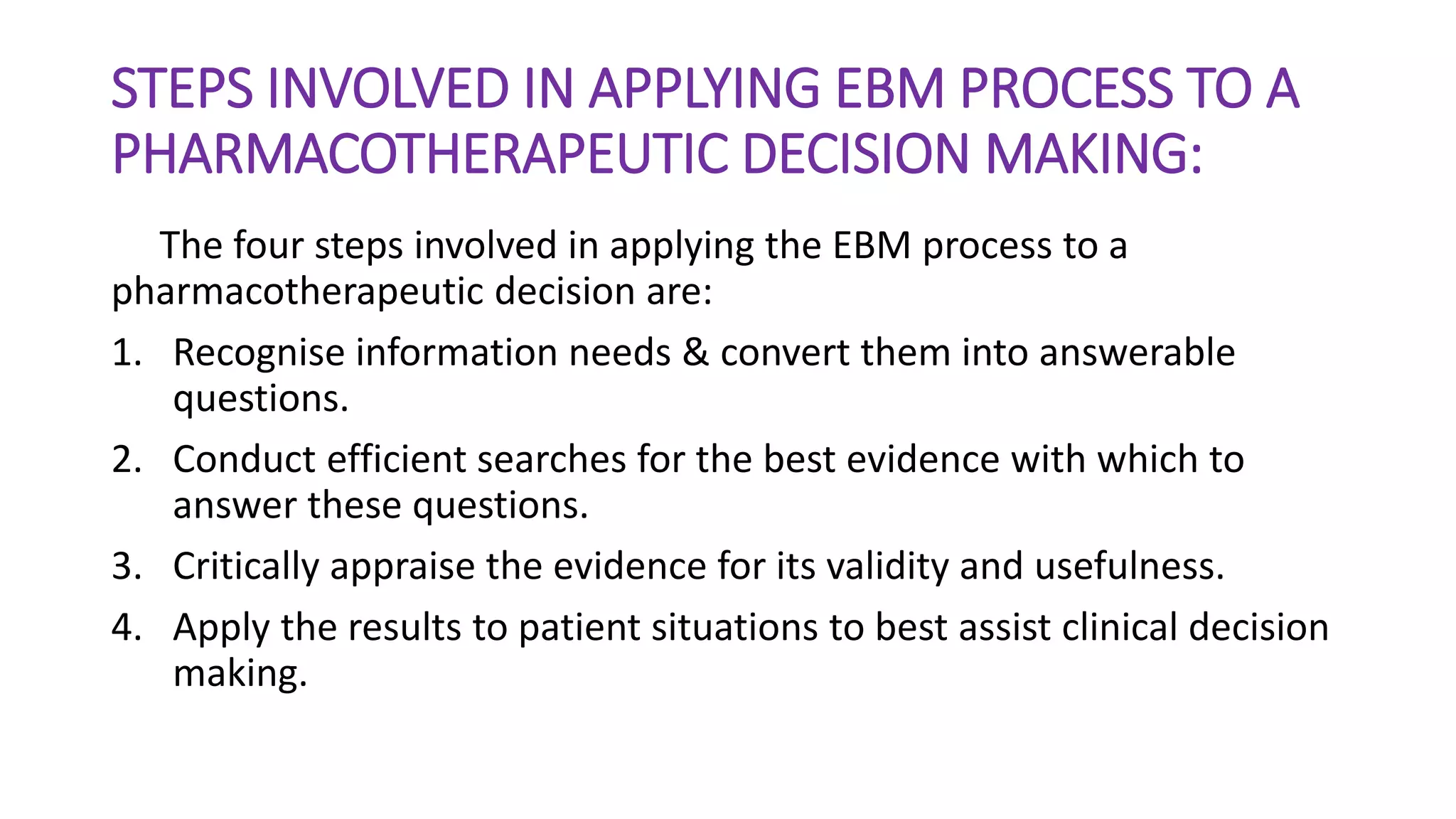 Evidence based medicine | PPTX